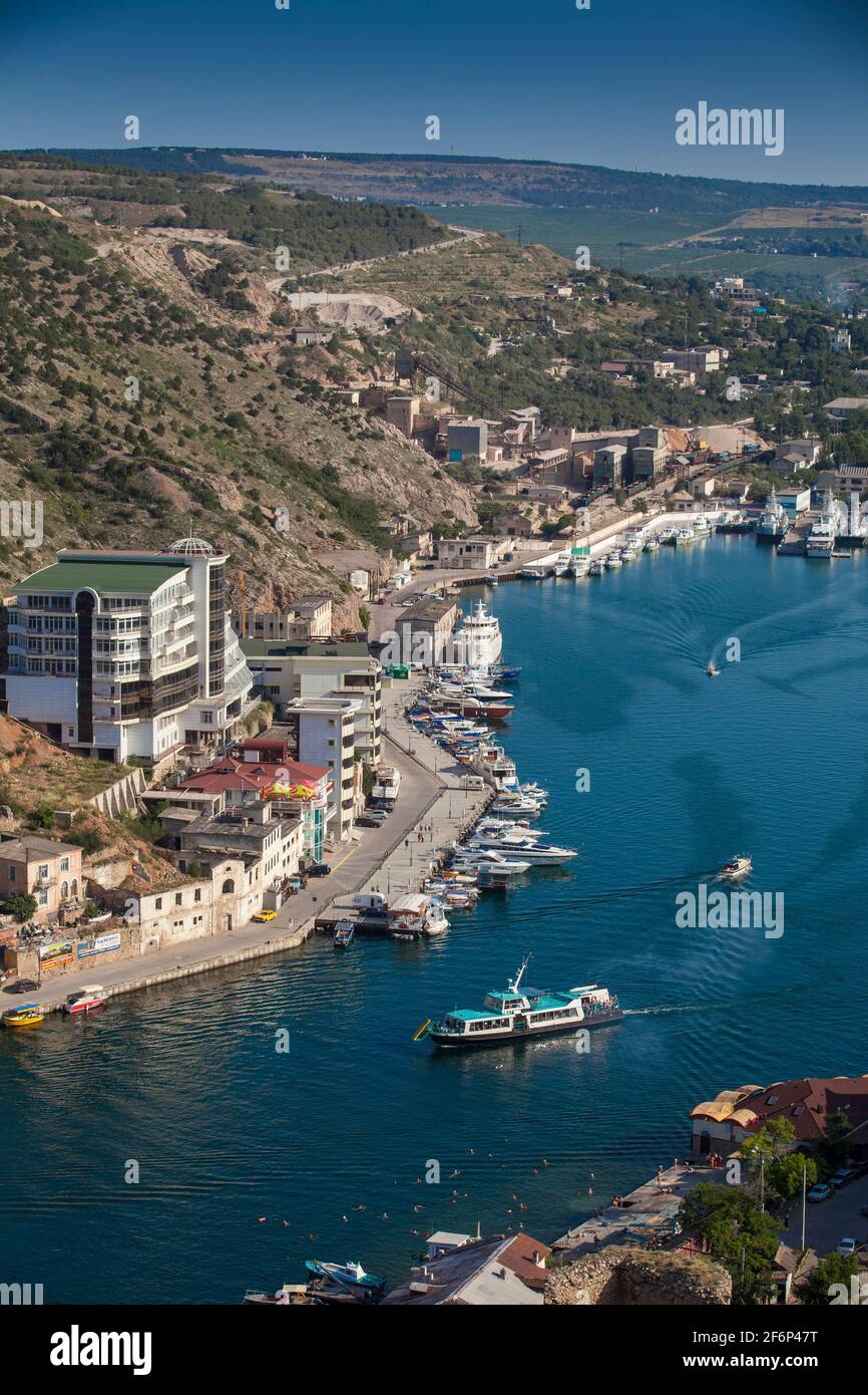 Ukraine, Crimea, Balaklava, View of Balaklava Bay Stock Photo - Alamy Ukraine, Crimea, Balaklava, View of Balaklava Bay Stock Photo - Alamy