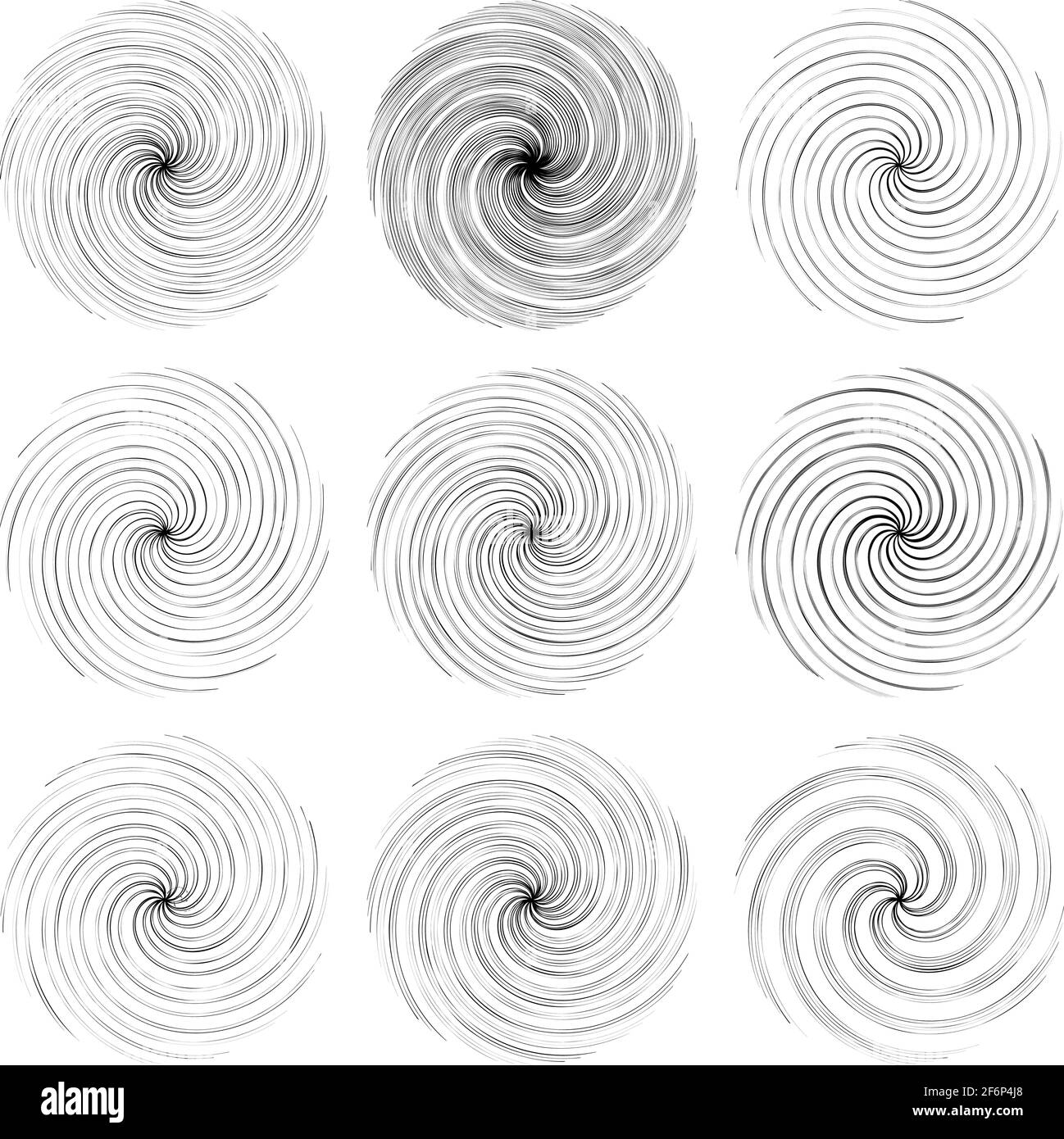 Spiral, swirl, twirl vector design element. Volute, helix, whorl vector ... Spiral, swirl, twirl vector design element. Volute, helix, whorl vector ...