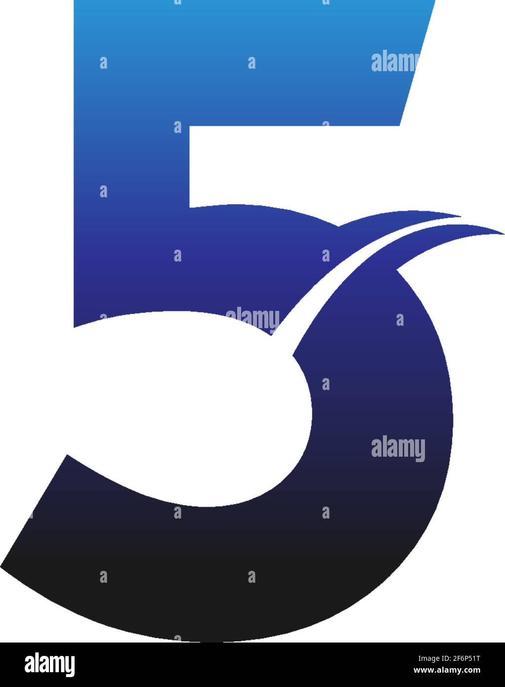 Number 5 logo design business template icon vector Stock Vector Image ...