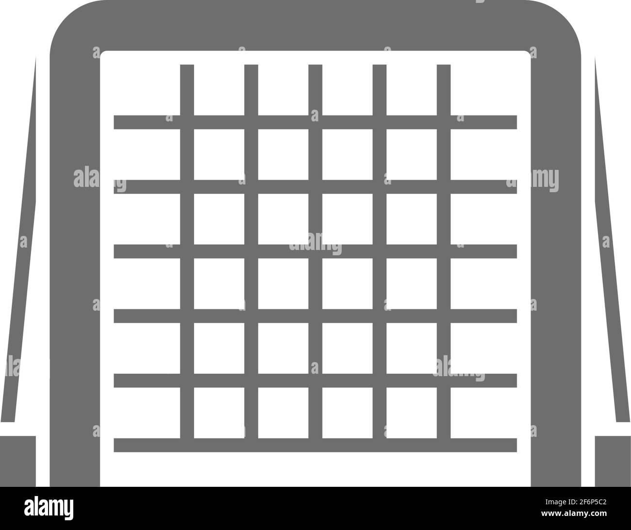 Vector hockey gates gray icon. Isolated on white background Stock ...