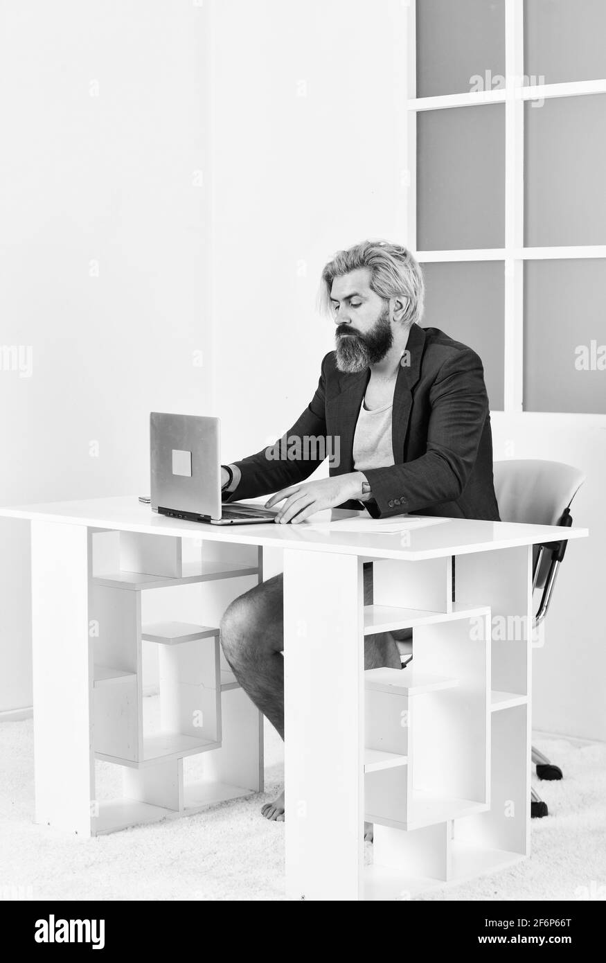 remote workday with computer. networking while staying at home ...