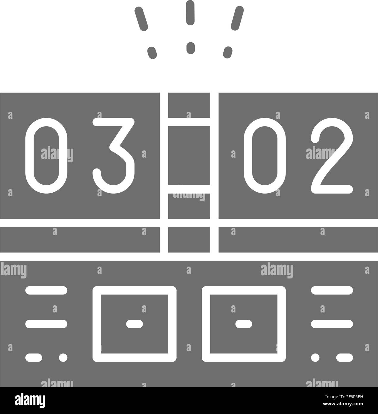 Electronic sports scoreboard gray icon. Isolated on white background ...