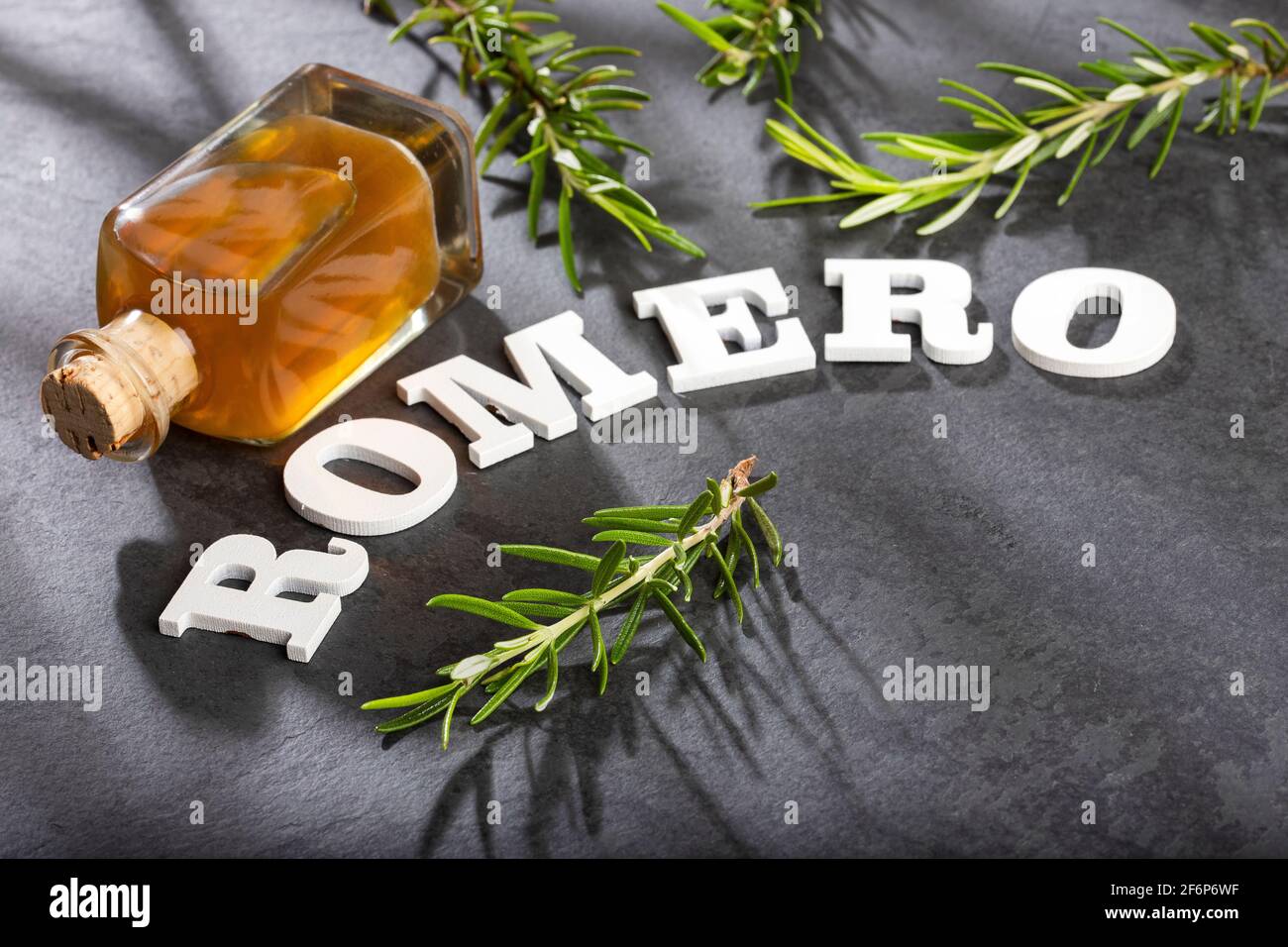 Word rosemary in wooden letters - Rosmarinus officinalis Stock Photo ...