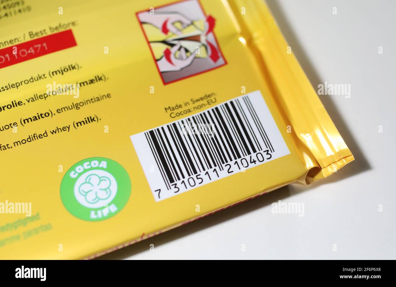 A chocolate cake from Marabou Stock Photo - Alamy