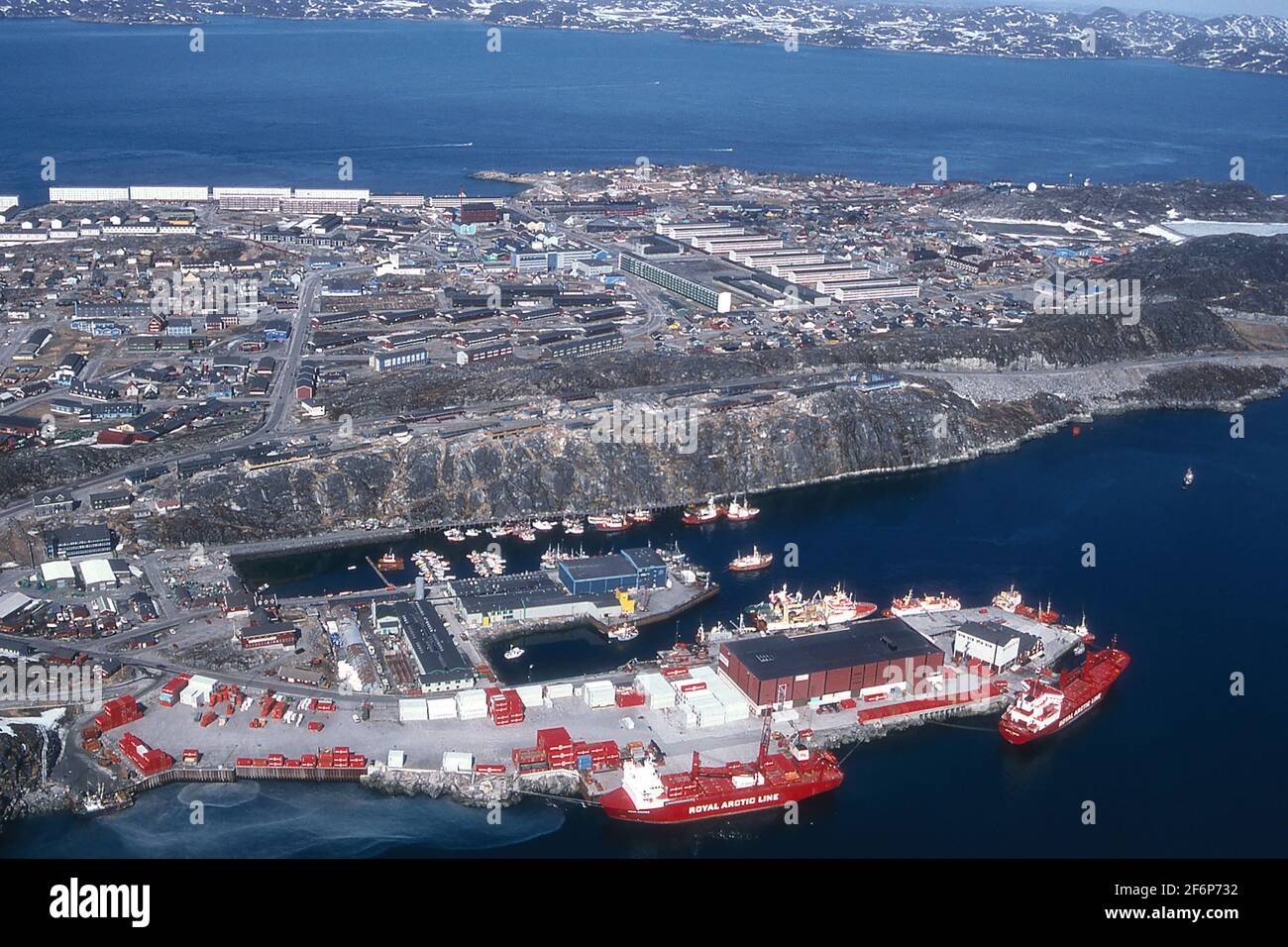 AERIAL VIEW OF NUUK, CAPITAL OF GREENLAND Stock Photo - Alamy