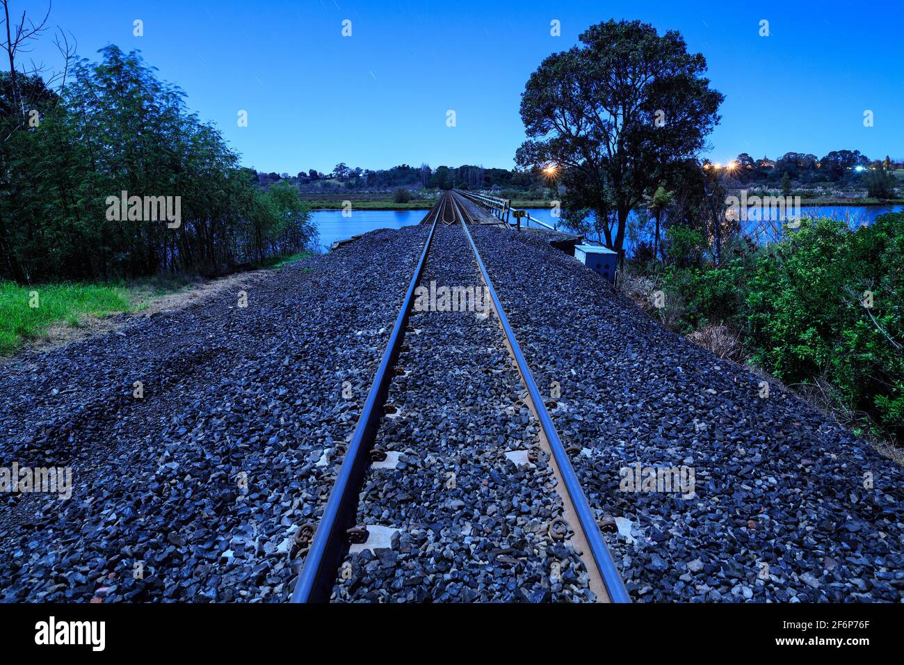 Bridge over the railroad tracks hi-res stock photography and images - Alamy