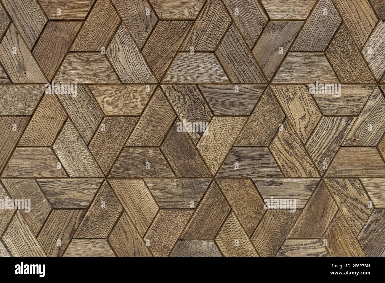 Handmade wooden panel with beautiful geometric pattern. Background ...