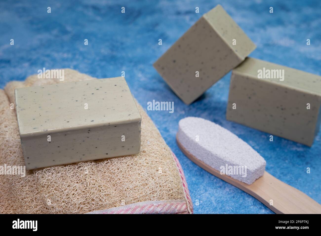 Syrian Aleppo soap and Bathing tools Stock Photo - Alamy