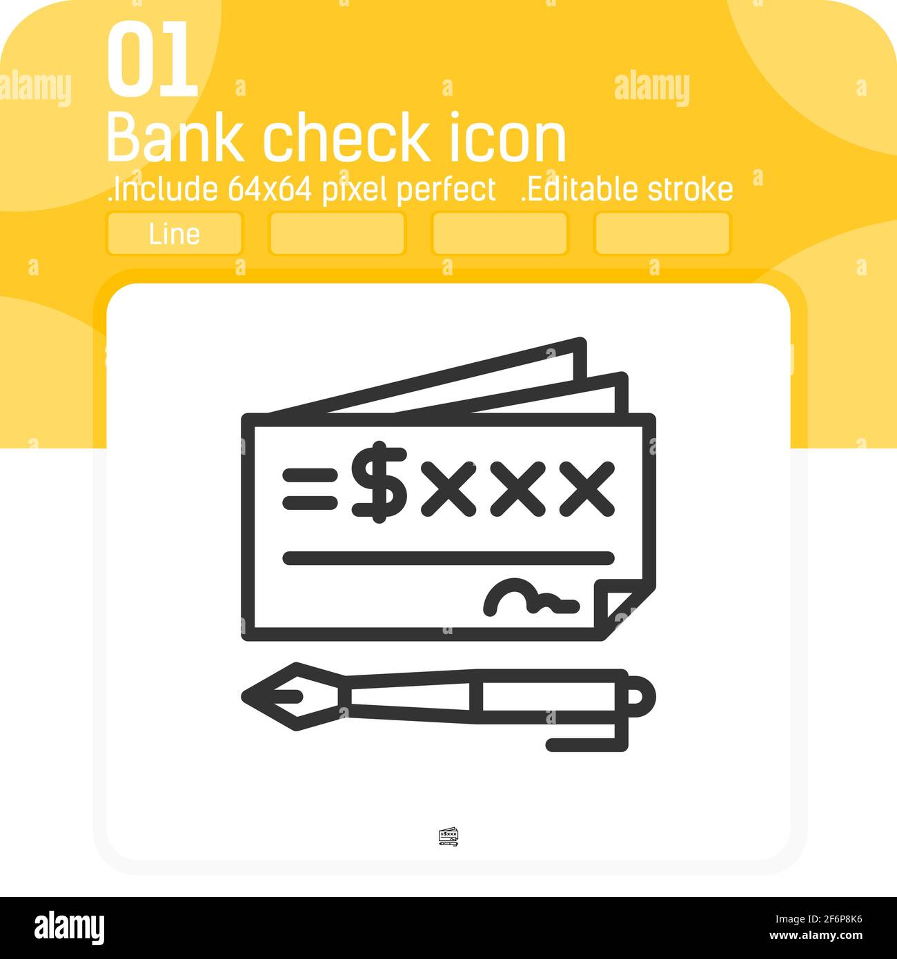 Cheque vector icon with high quality black outline style isolated on ...