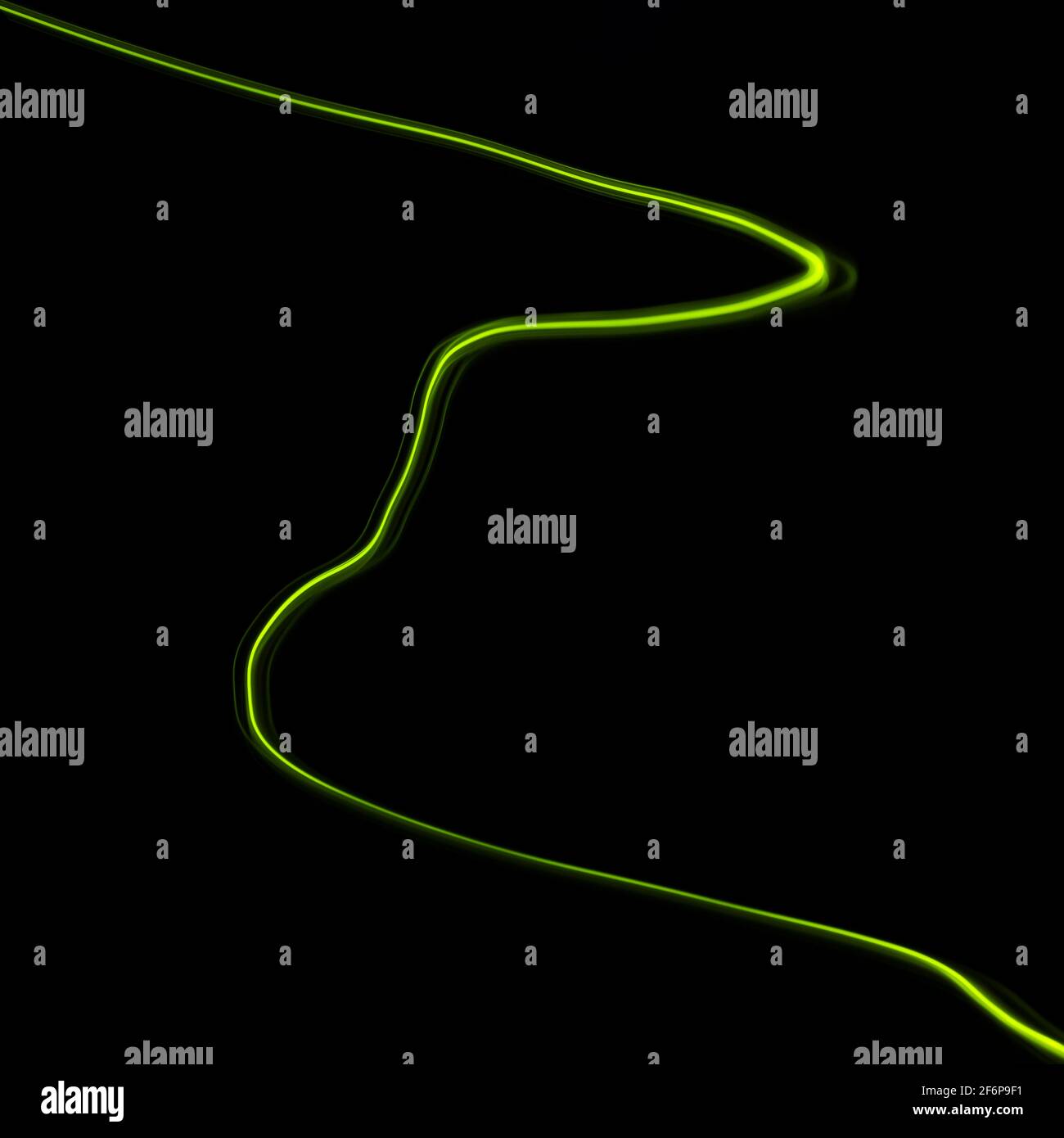curve green light line on a black background Stock Photo - Alamy