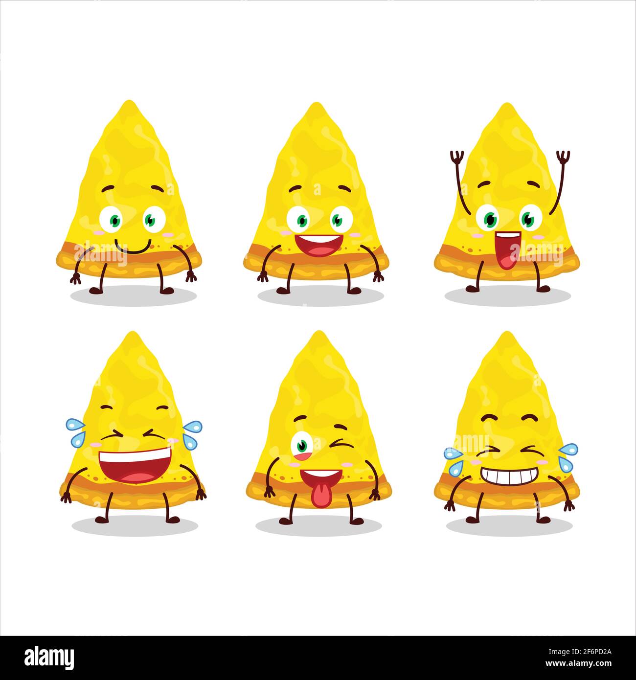 Cartoon character of slice of italian cheese pizza with smile ...