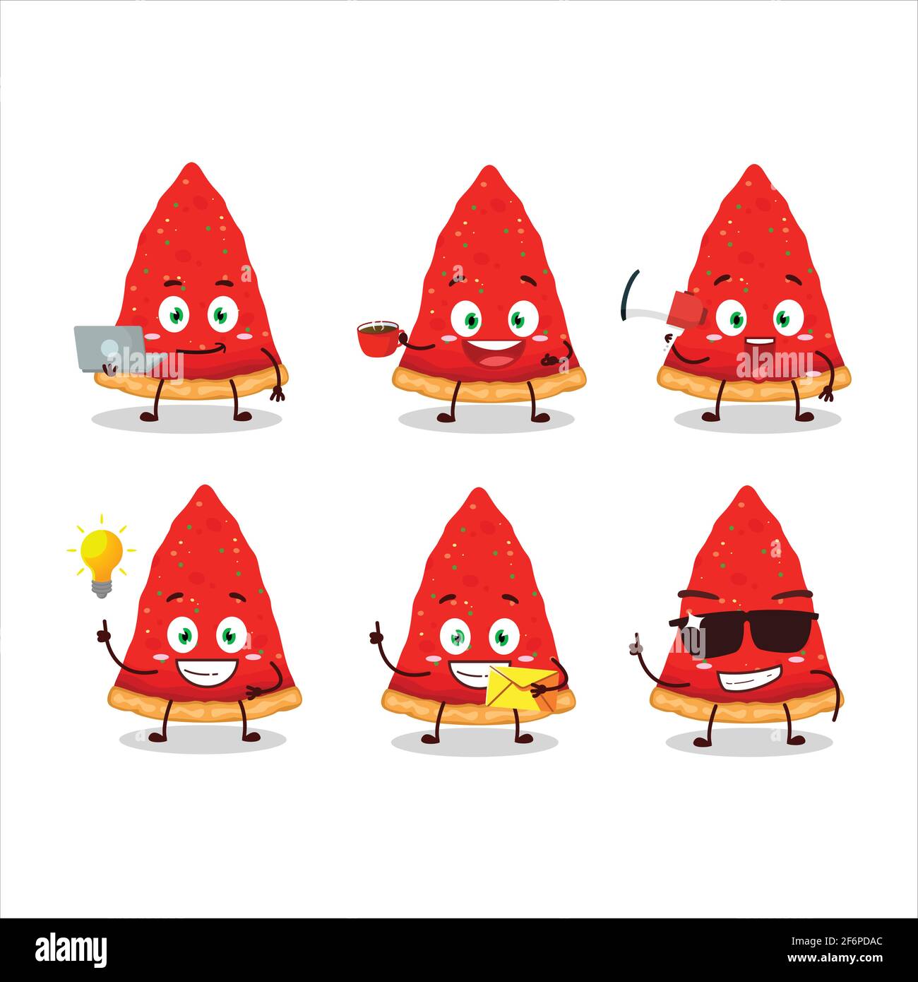 Slice of chicago cartoon character with various types of business ...