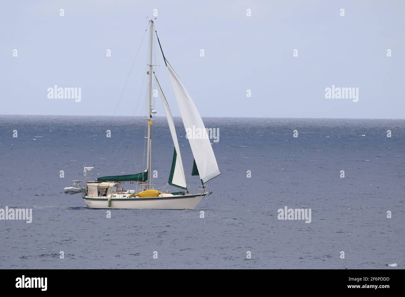 Sailboat on open water Stock Photo - Alamy