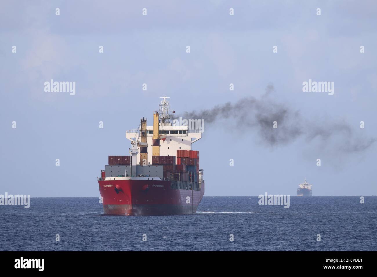 Container Ship on sea Stock Photo - Alamy