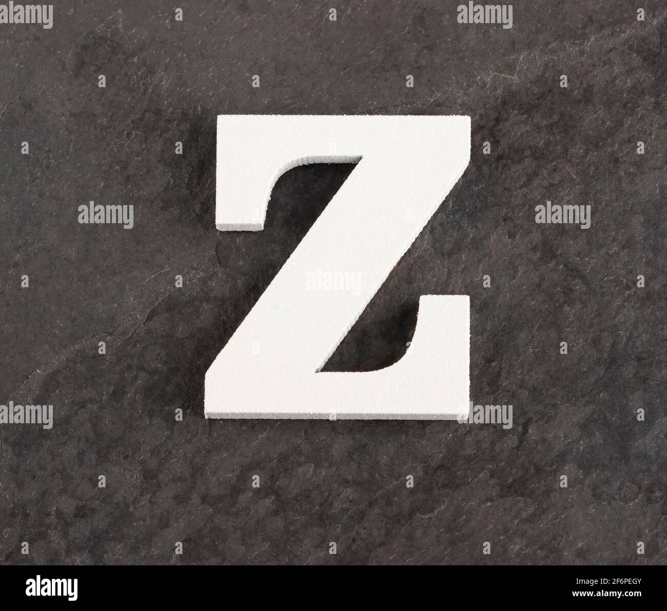 Letter Z from blank alphabet on gray background Stock Photo - Alamy