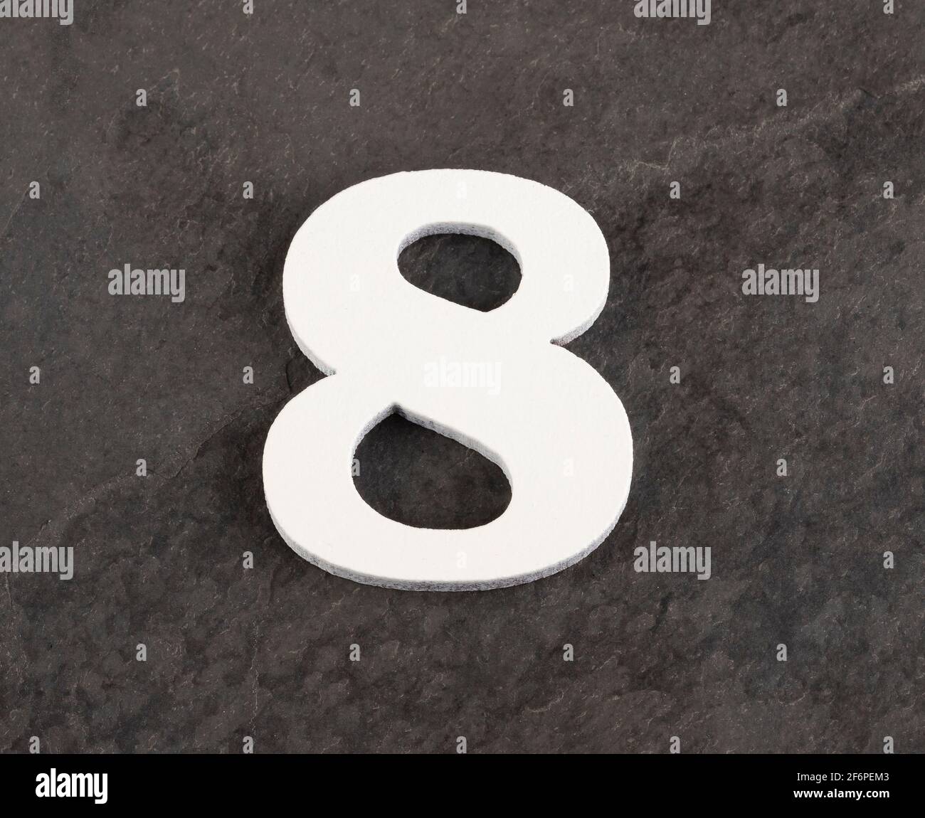 Number 8 - Blank figure on gray background Stock Photo - Alamy