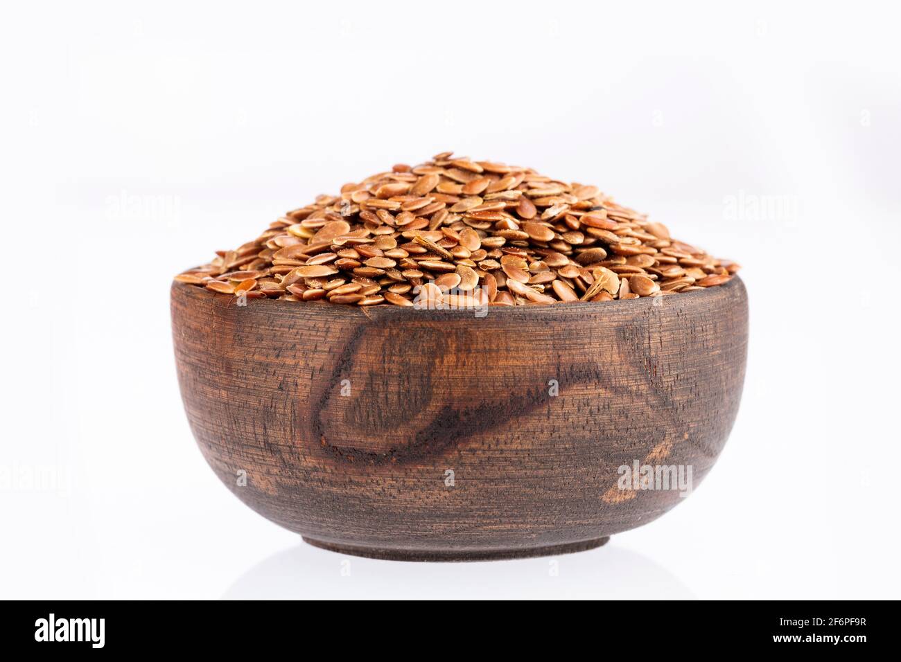 Linseed organic seeds - Linum usitatissimum Stock Photo - Alamy