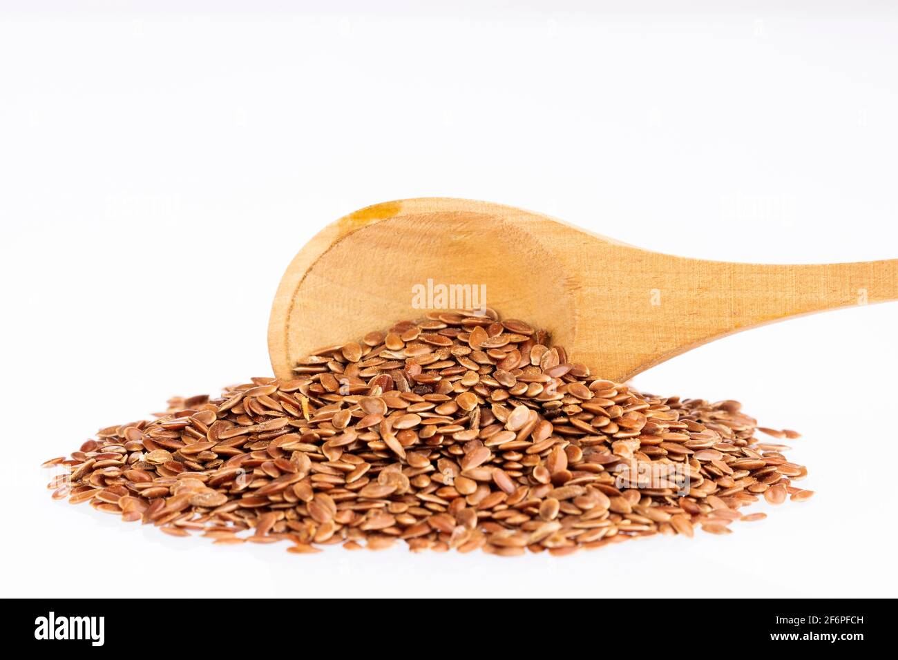 Linseed organic seeds - Linum usitatissimum Stock Photo - Alamy