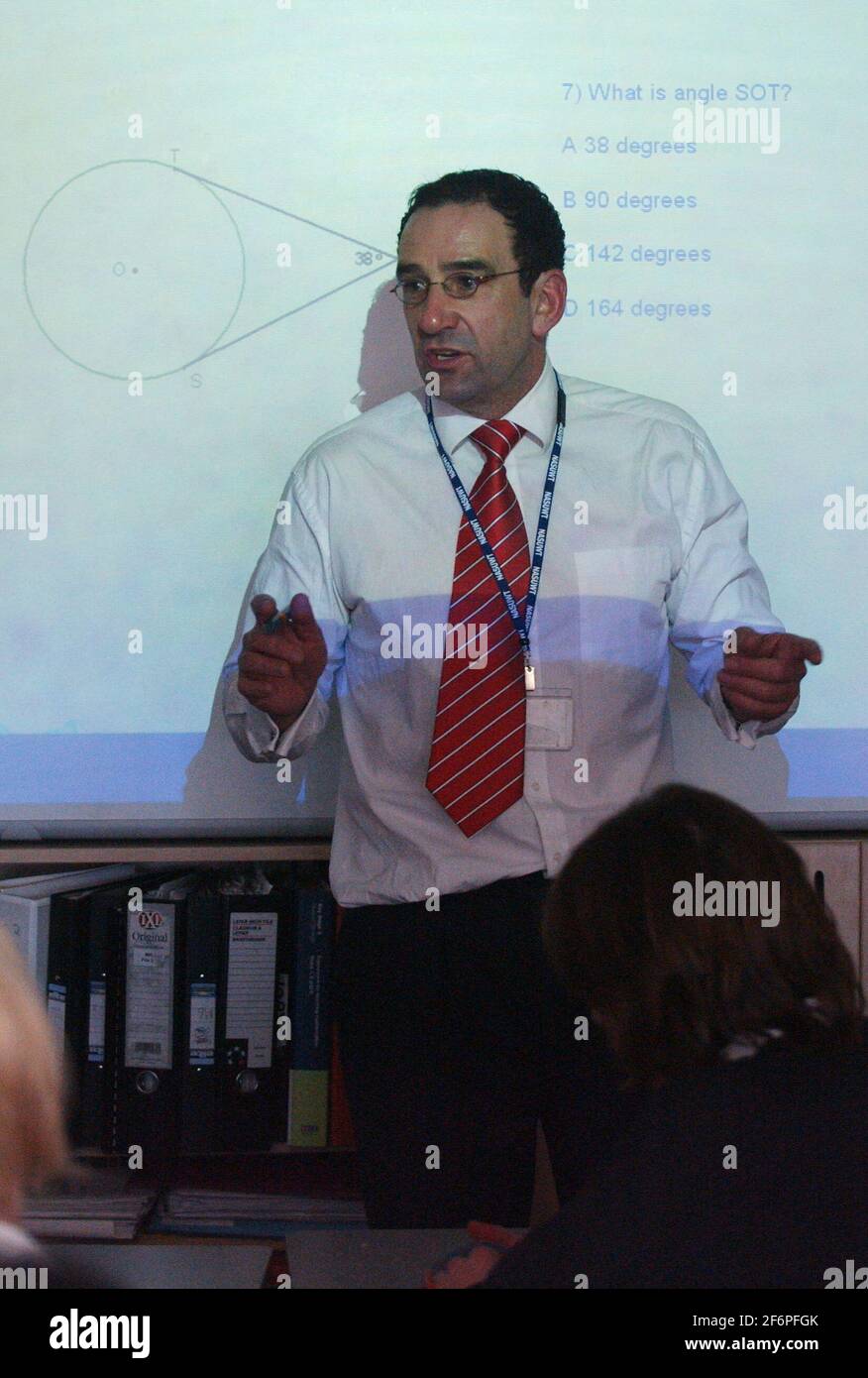 RICHARD CLOUGH TAKES YEAR 12 FOR MATHS LESSONS AT LAWNSWOOD SCHOOL IN ...