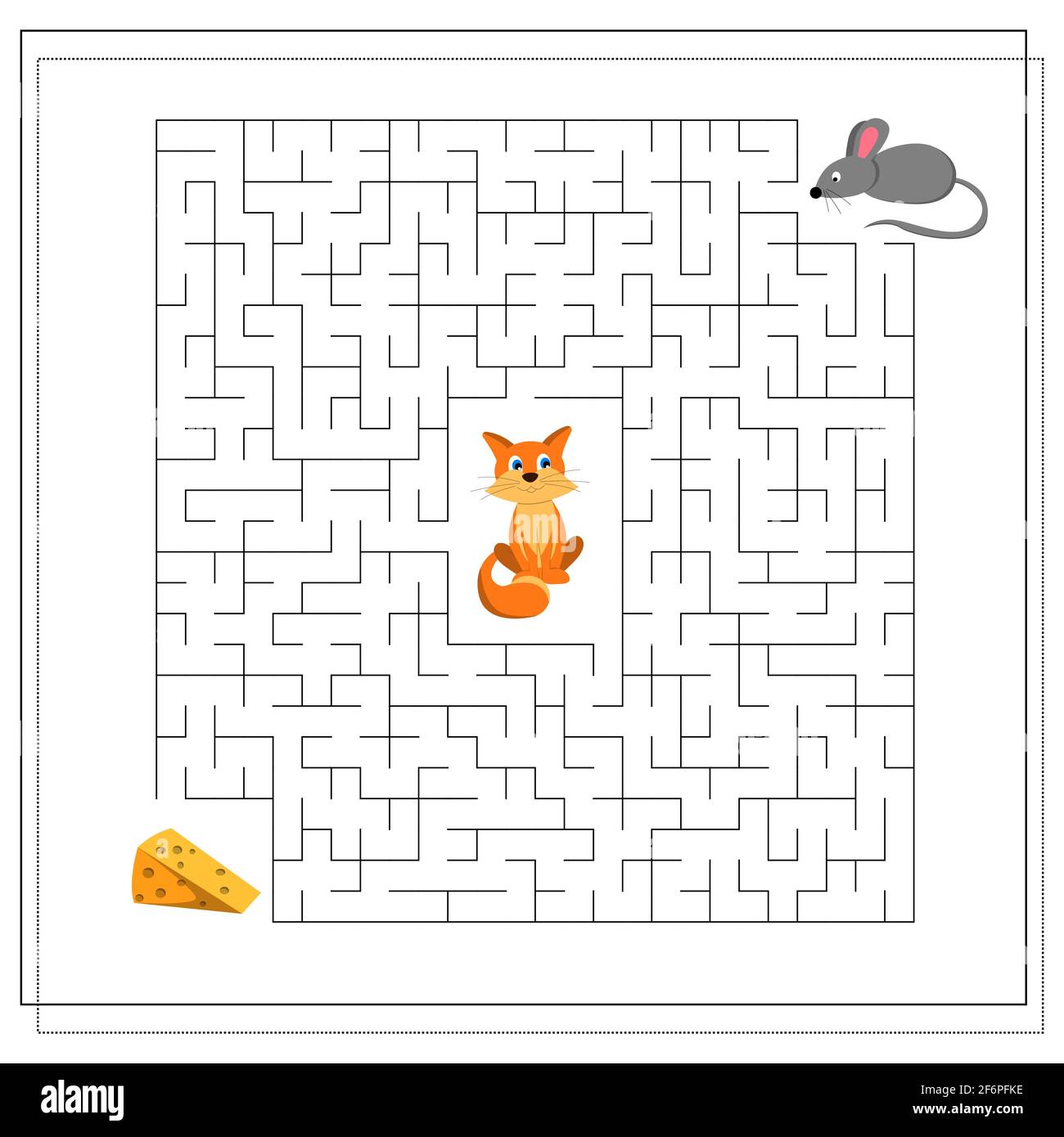 A maze game for kids. guide the mouse through the maze to the cheese ...