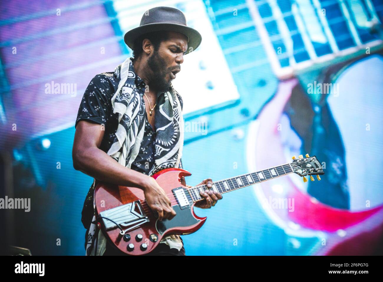 ITALY, LUCCA 2015: The American singer, songwriter and musician Gary ...