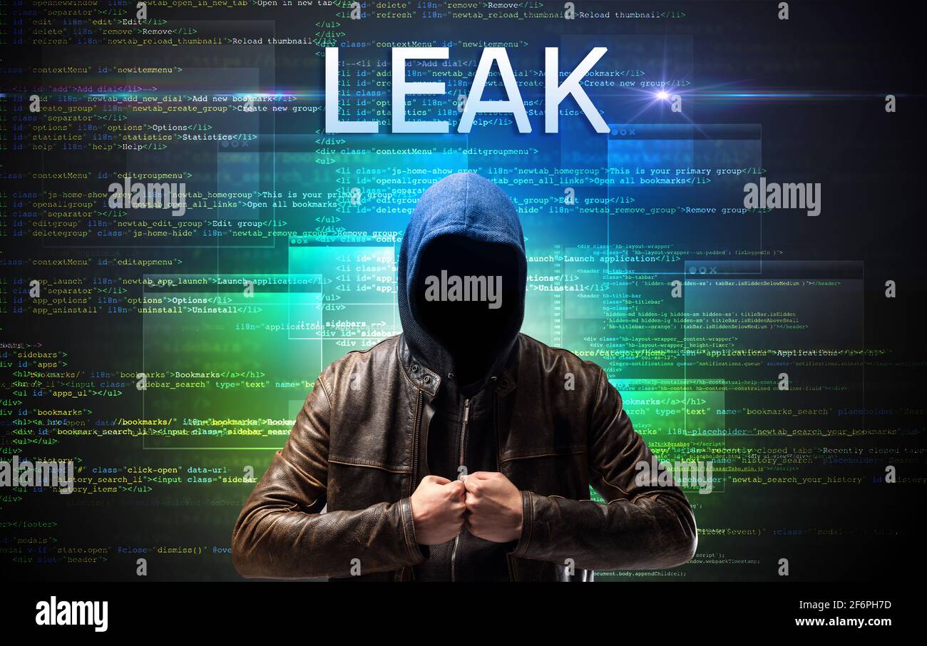 Faceless hacker on code background Stock Photo - Alamy
