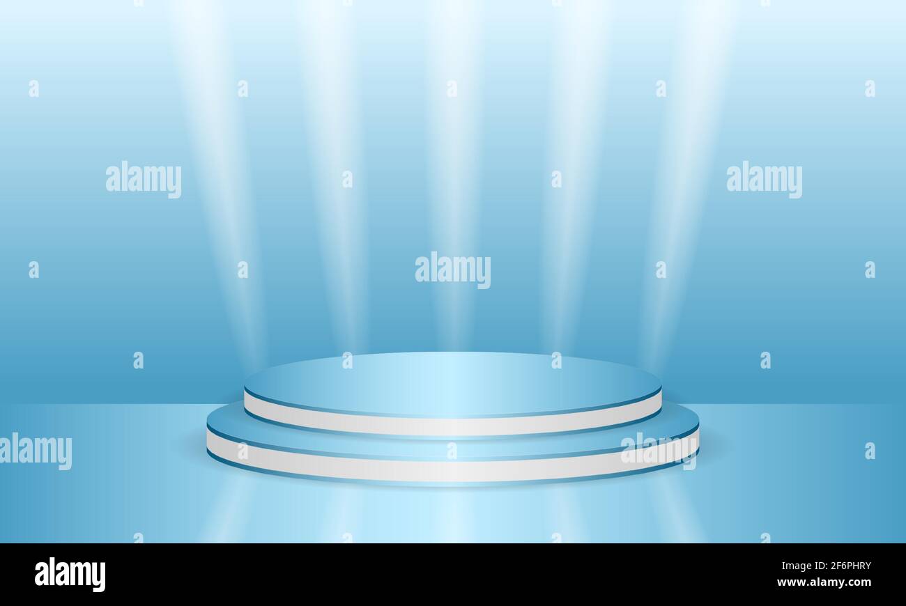 Blue premium product display Stock Vector Images - Alamy