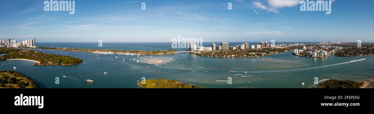 Drone view biscayne bay miami hi-res stock photography and images - Alamy