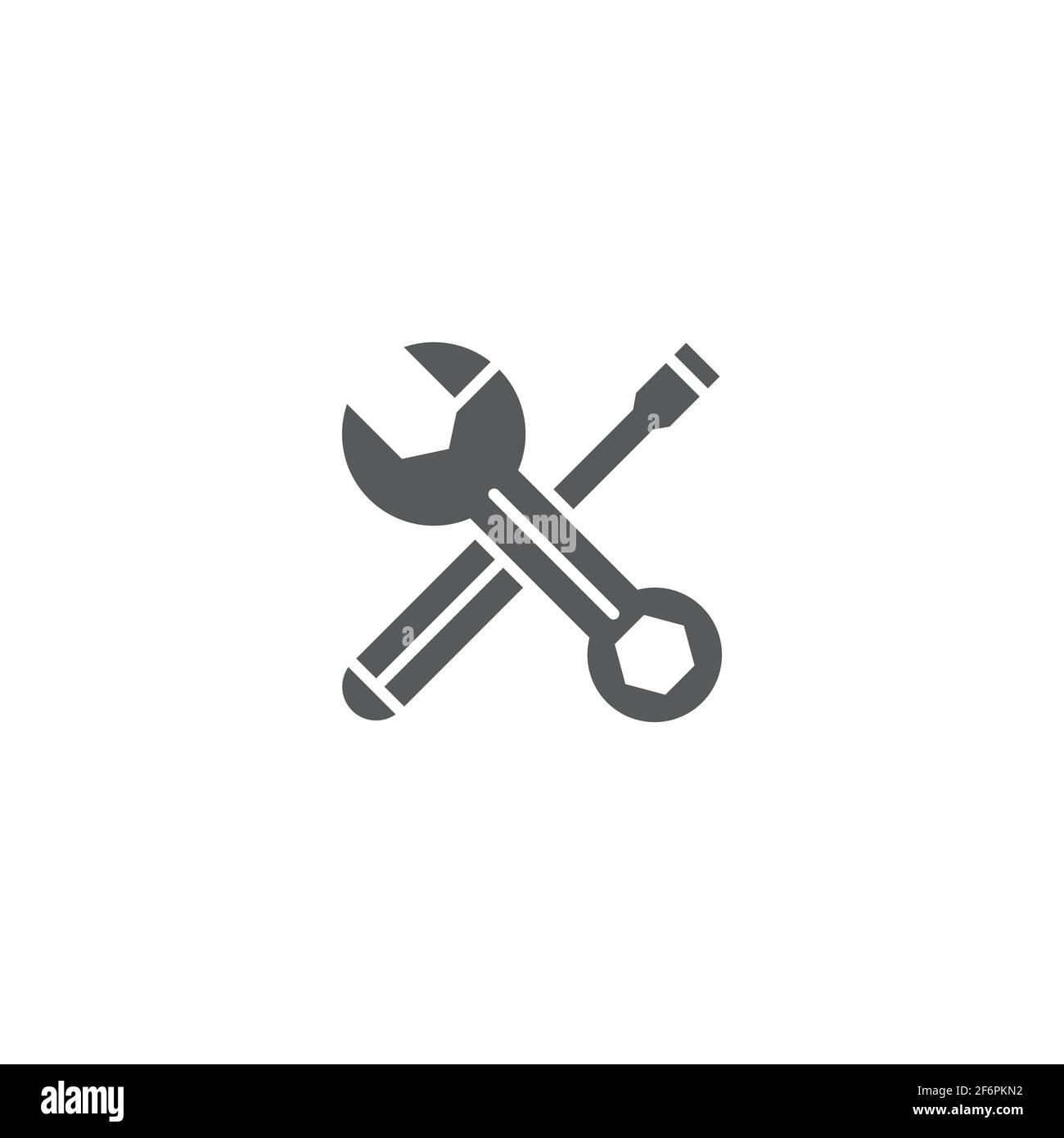 Screwdriver and wrench tools icon isolated background. Service tool ...