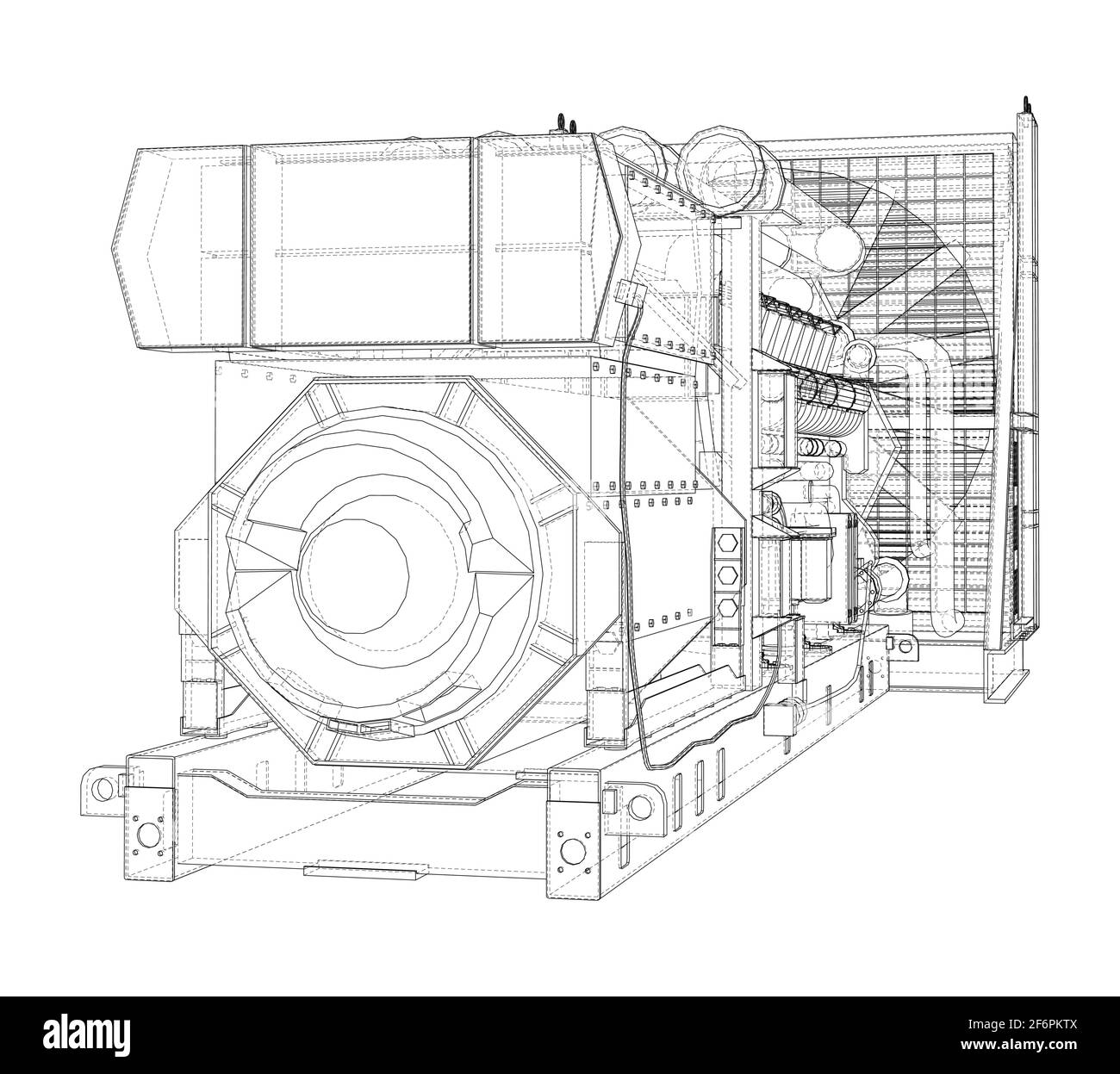 Large industrial diesel generator. Vector Stock Vector Image & Art - Alamy