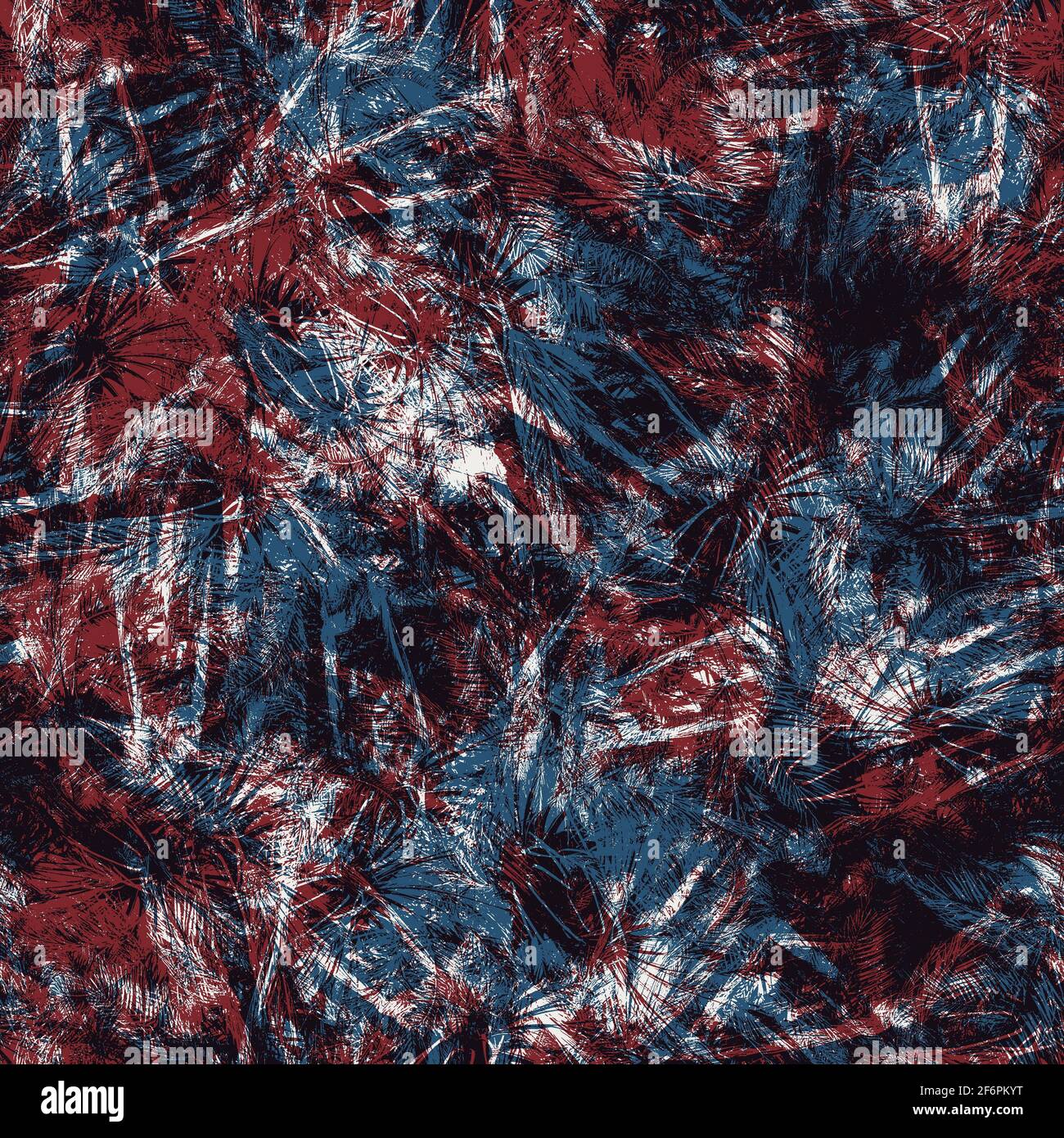 Seamless tropical pattern in red blue black white Stock Photo - Alamy