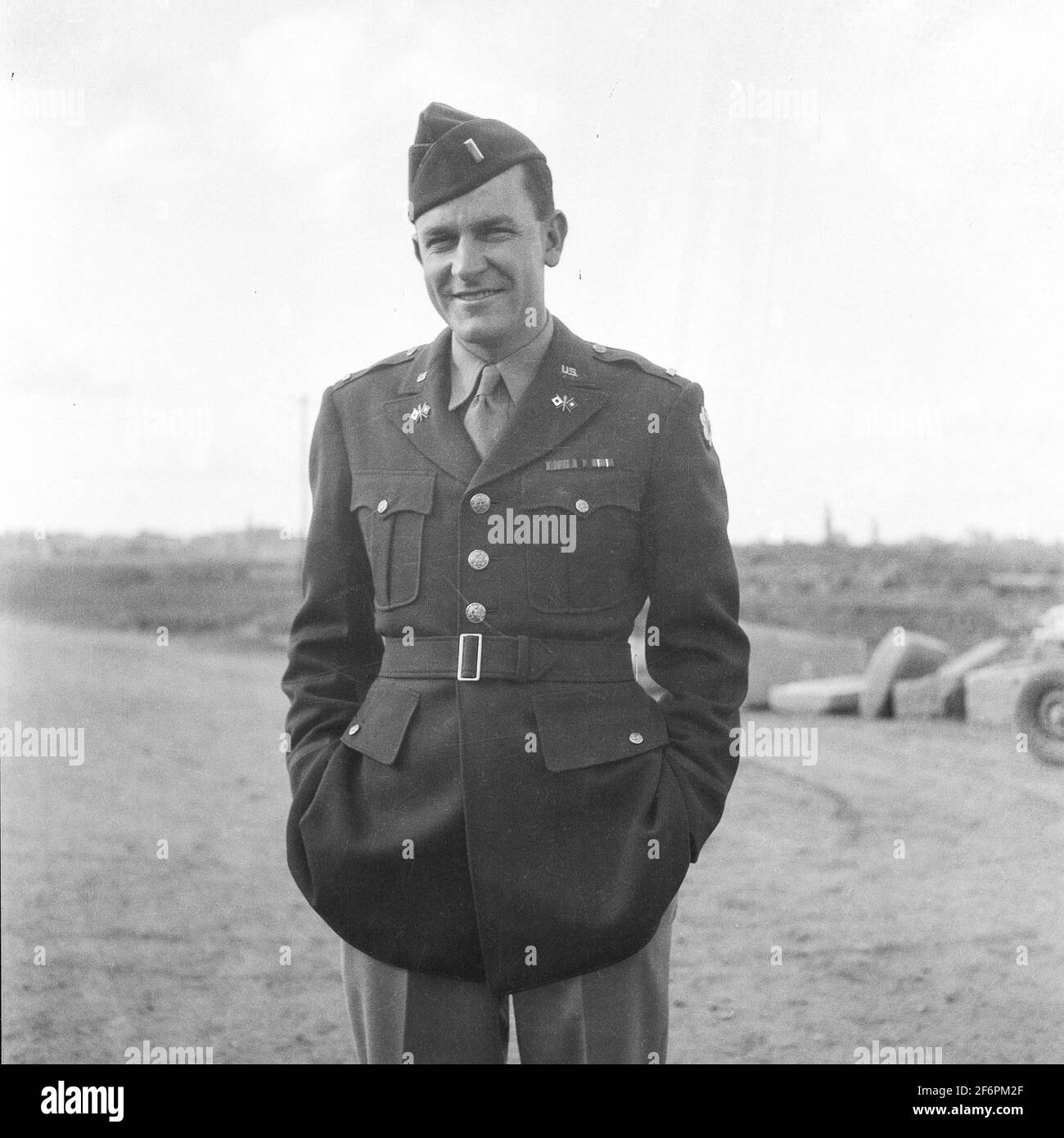 Vintage Photograph of U.S. Officer, Camp Huckstep, Egypt, World War Two ...