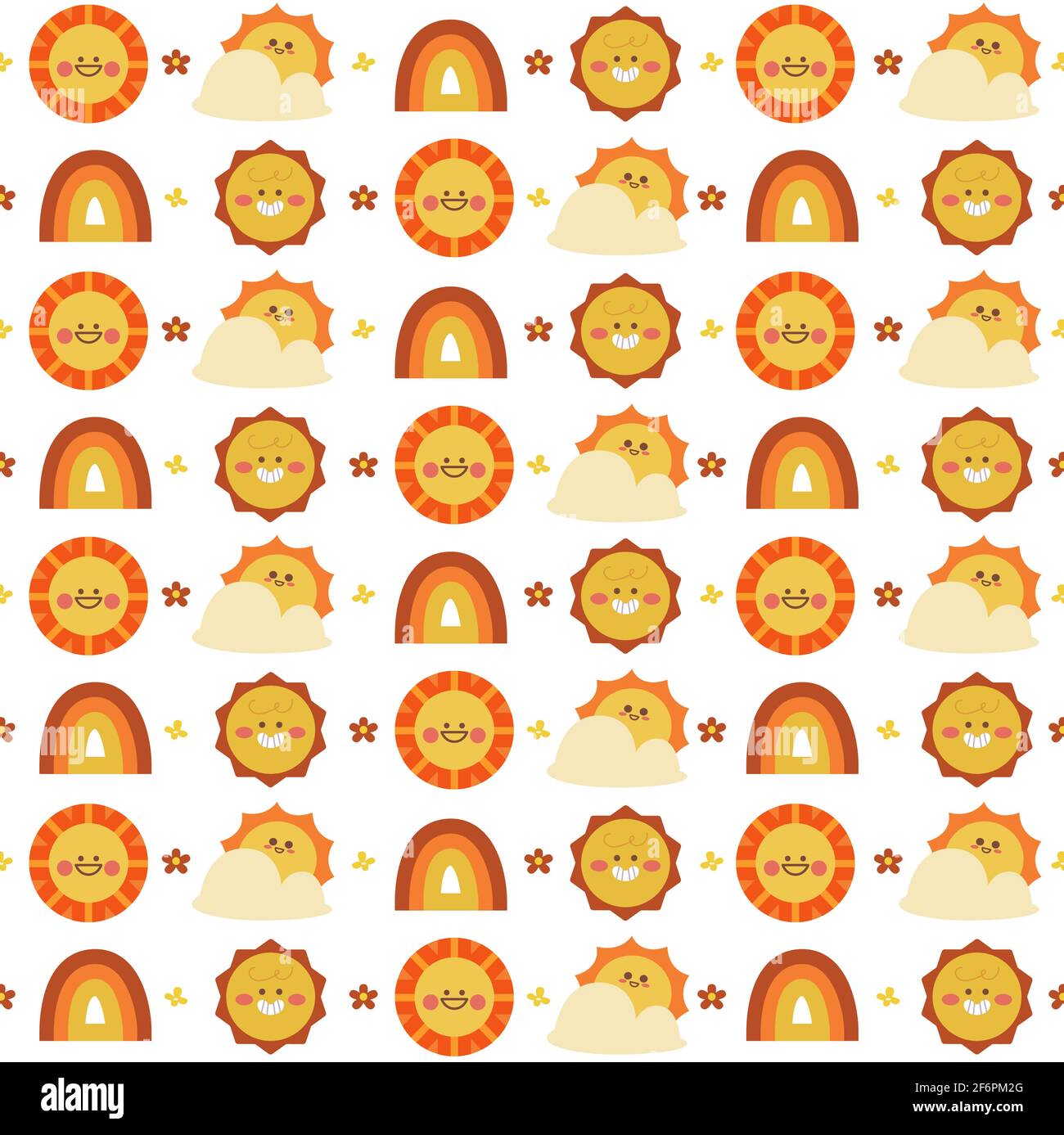 Hand drawn sun pattern Vector illustration Stock Vector Image & Art - Alamy