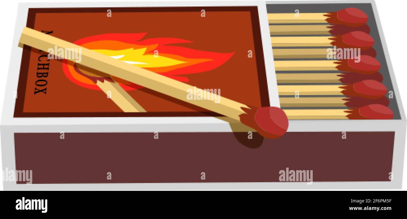 Cartoon isolated vector object matches and fire Stock Vector Image ...