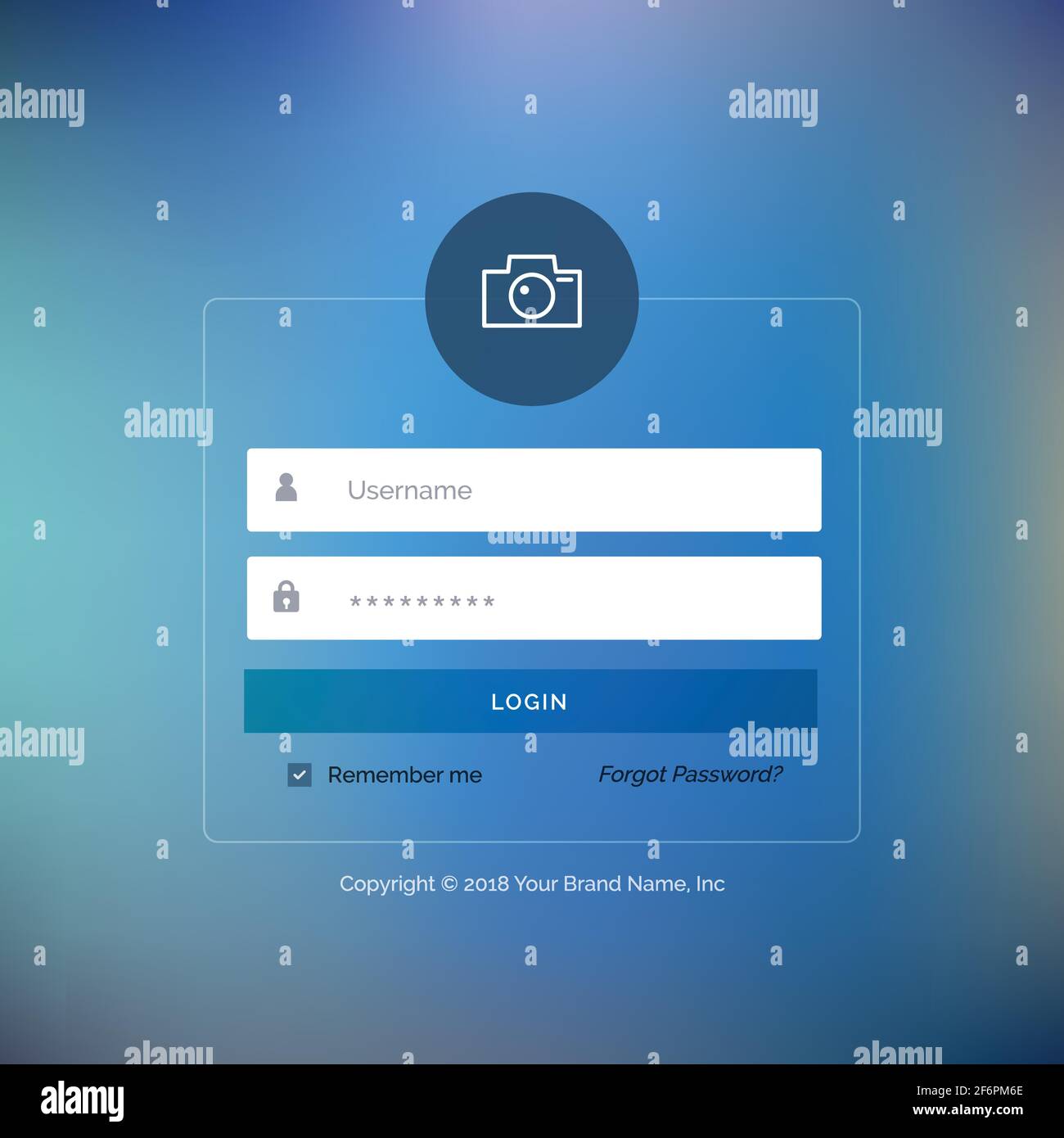 Creative Login Form Ui Template High Resolution Stock Photography and ...