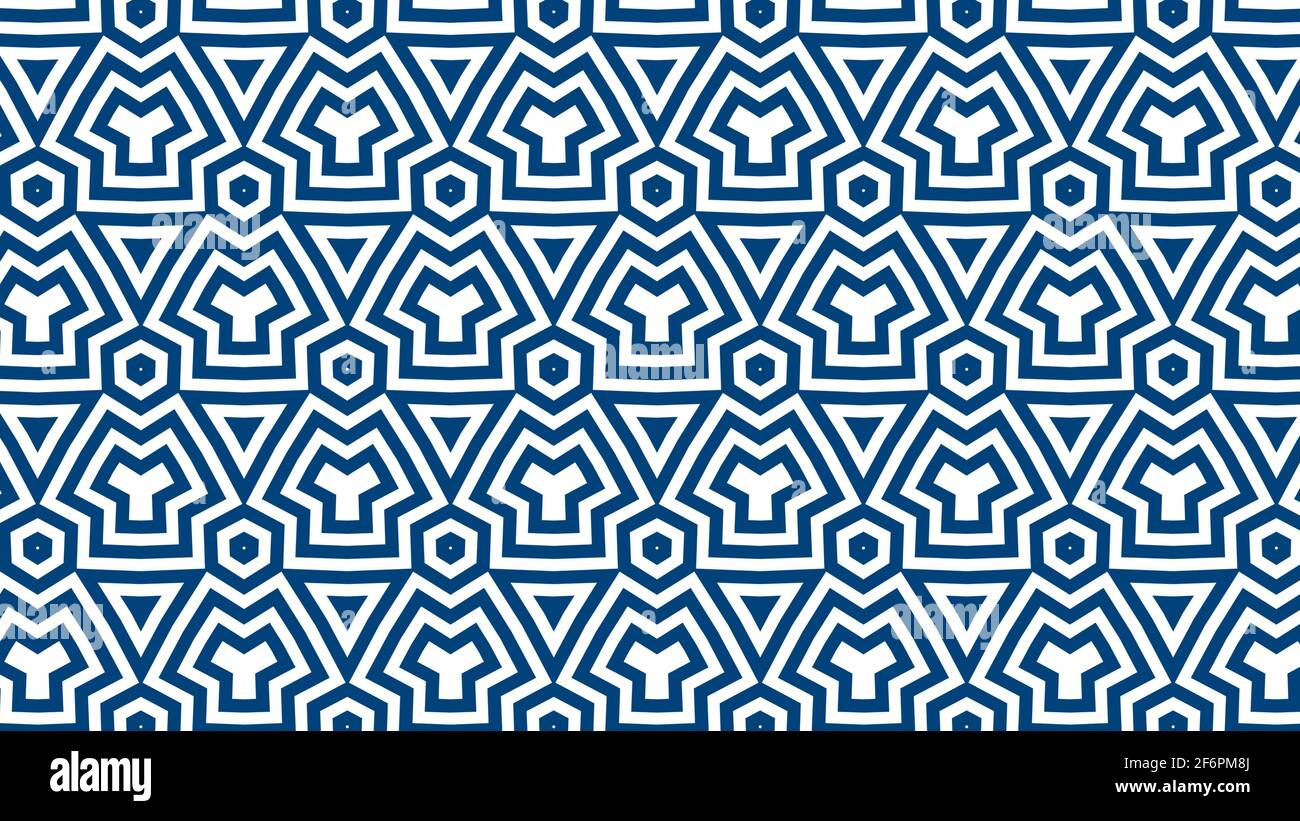 Simple straight blue line stripes of different design shapes on a white ...