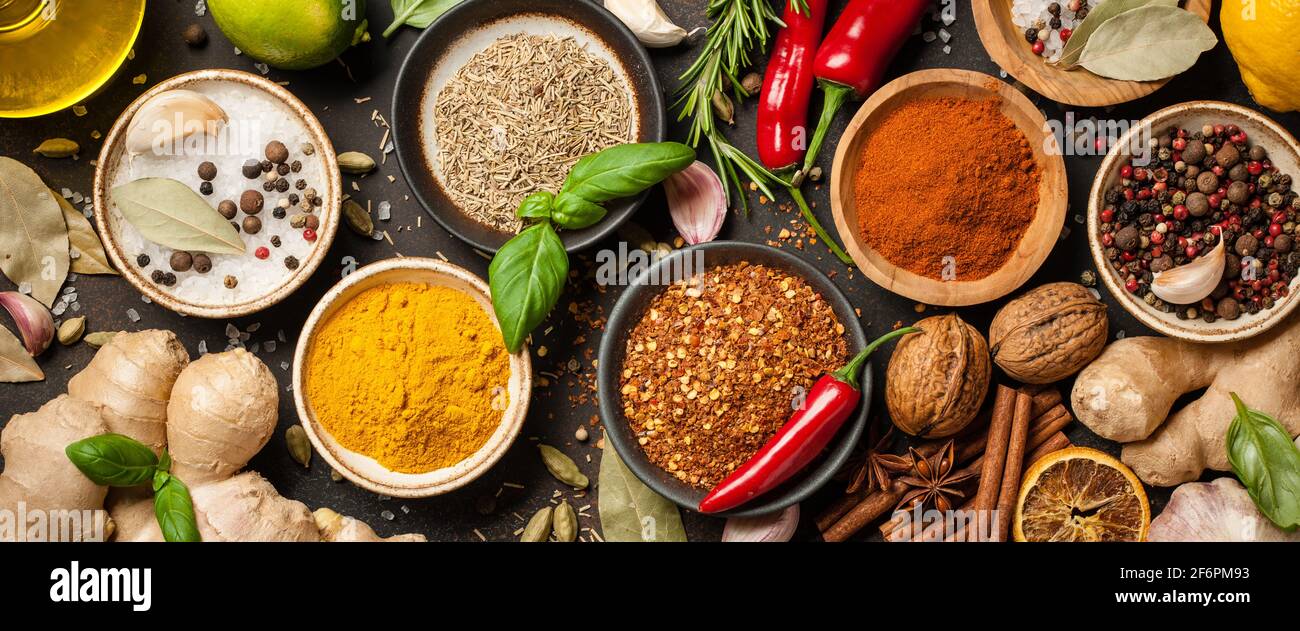 Various herbs spices ginger hi-res stock photography and images - Alamy
