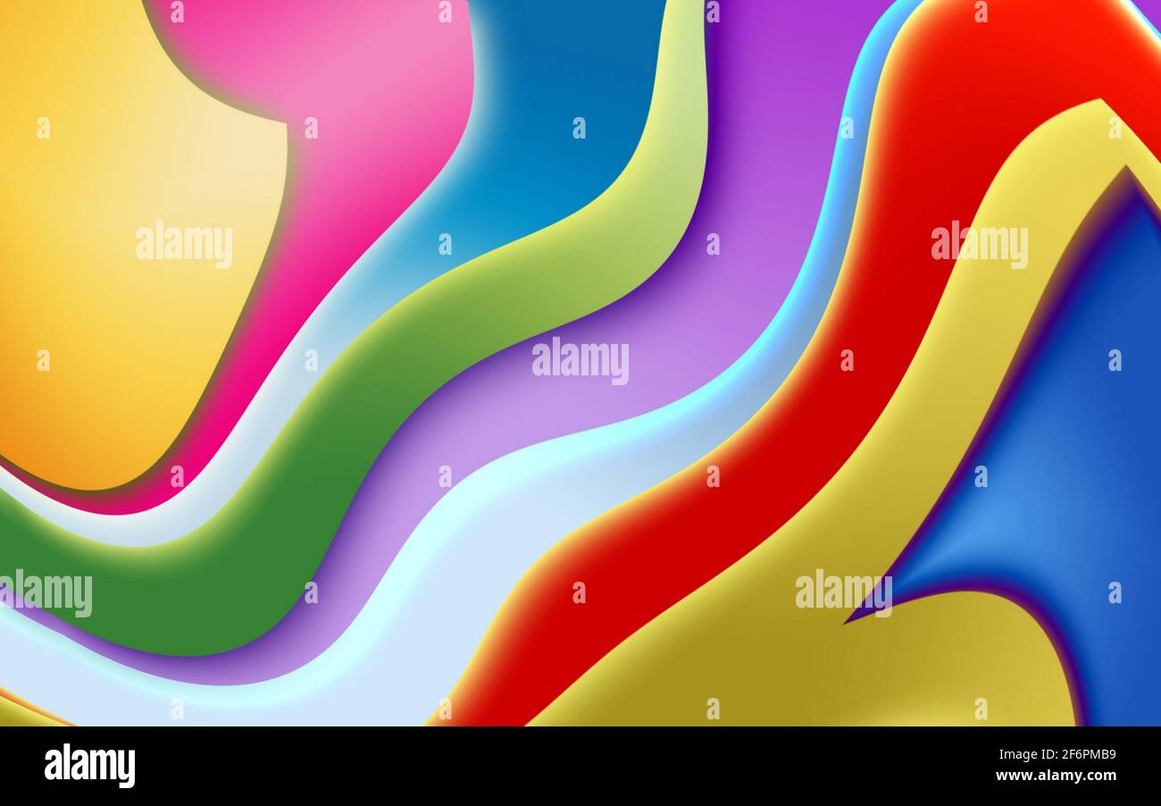 Bright colored abstract background, smooth shapes and geometry. Colored ...