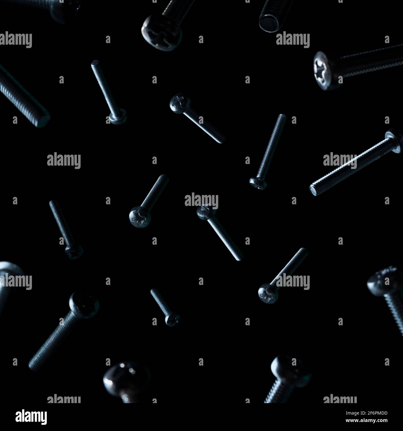 Group black metallic screws hi-res stock photography and images - Alamy