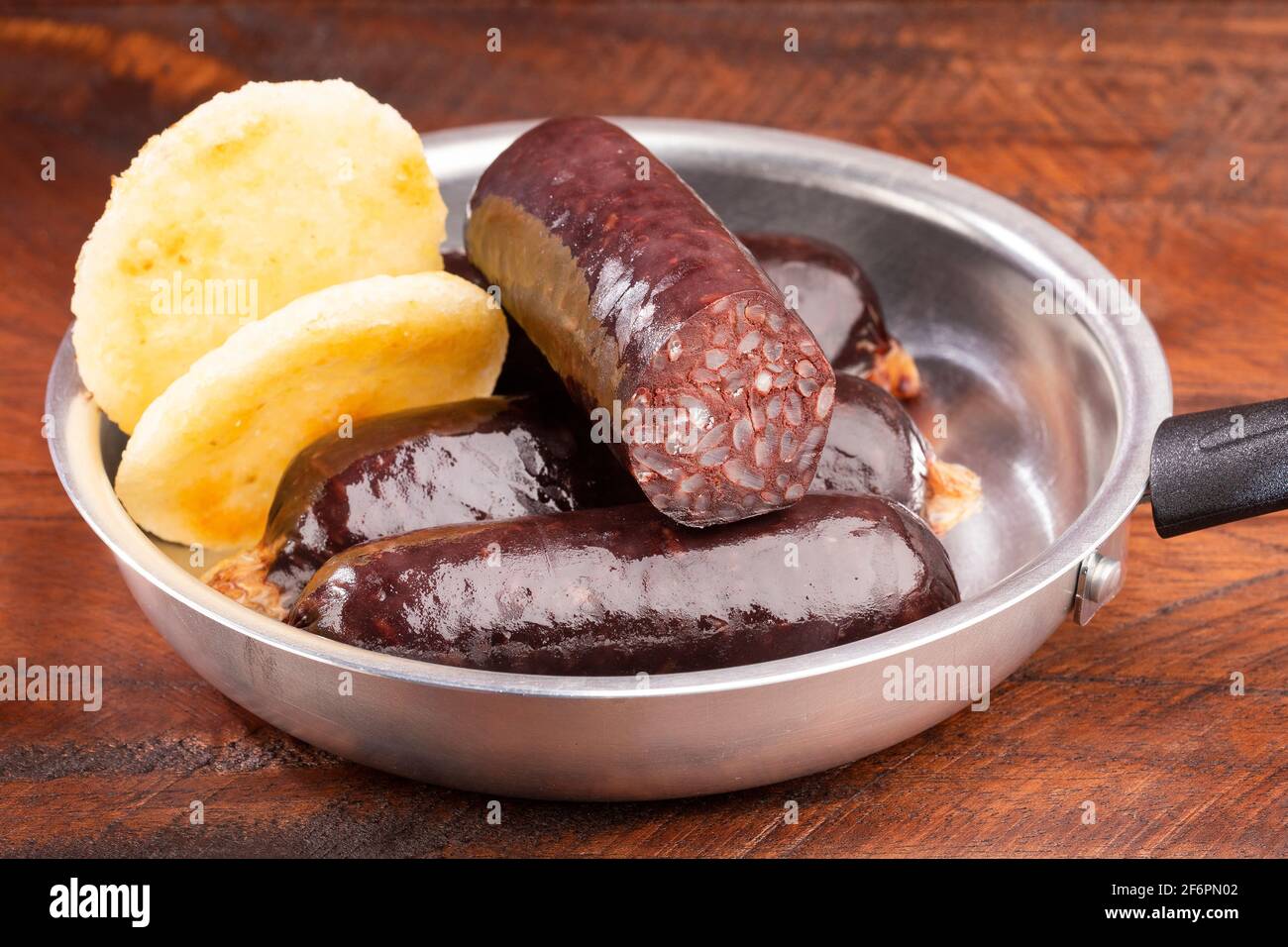 Blood sausage morcilla - Breakfast typical of Latin American countries ...