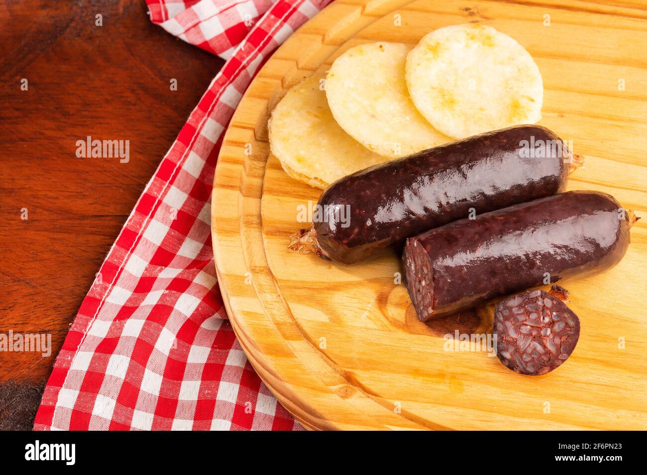 Blood sausage morcilla - Breakfast typical of Latin American countries ...