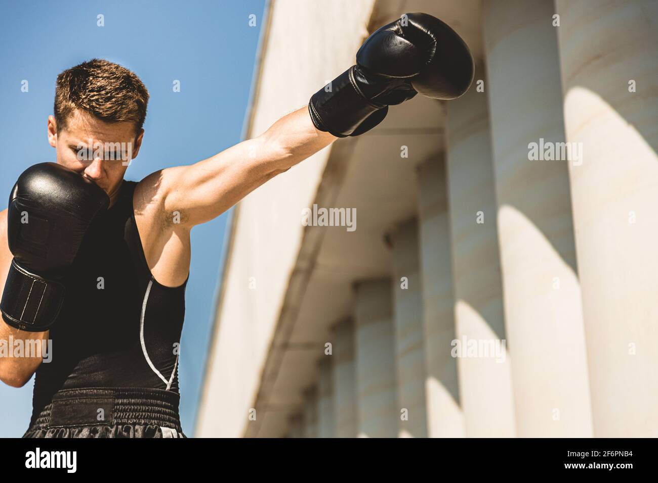 Action boxing ring competition challenge strength hi-res stock ...