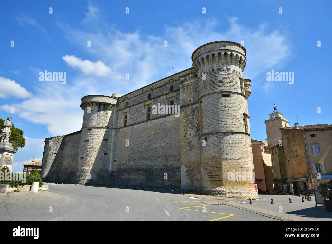 Scenic view of the Château de Gordes, a Renaissance style historic ...