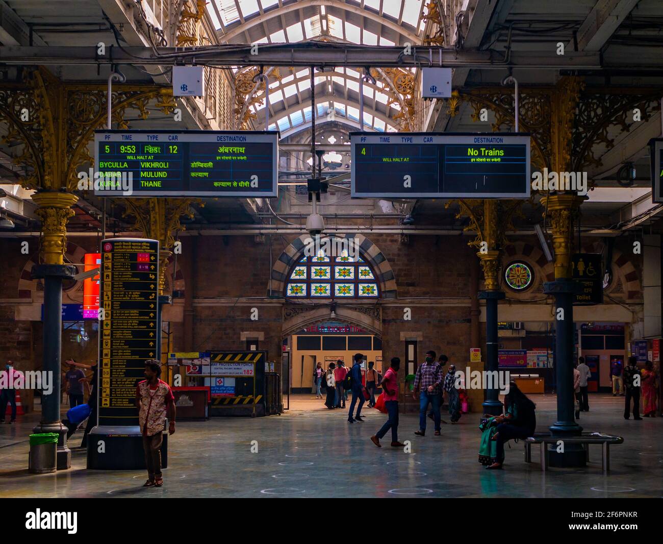 Interior of cst station building or vt station hi-res stock photography ...