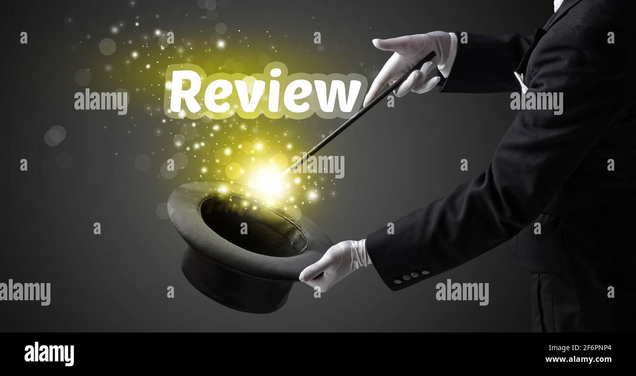 Illusionist is showing magic trick Stock Photo - Alamy