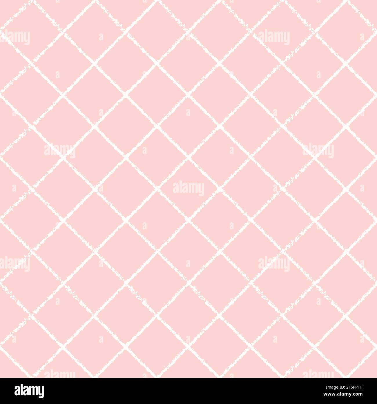 Abstract diagonal checked pattern in pink. Vector seamless repeat of ...