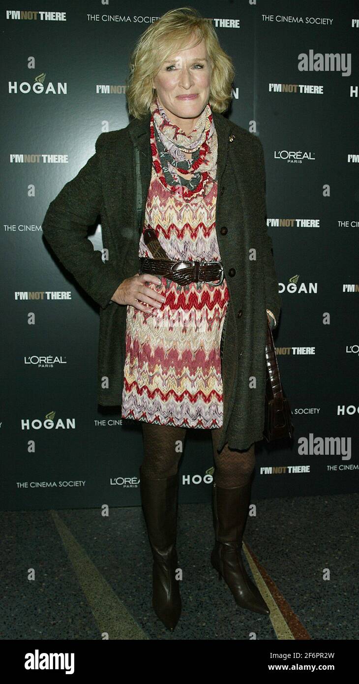 Glenn Close arrives for the premiere of "I'm Not There" at the Chelsea ...