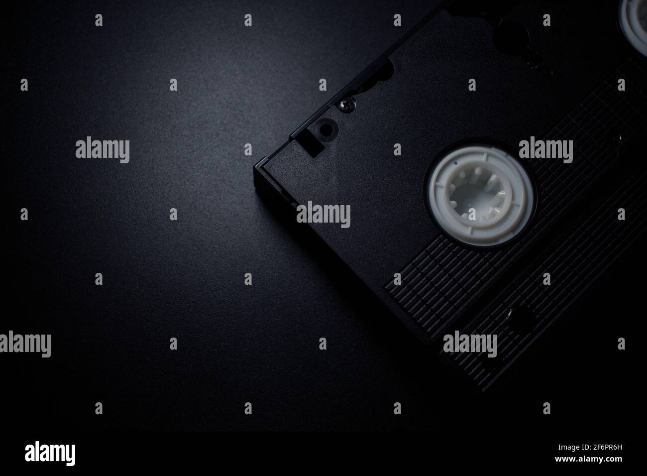 old VHS video cassette against a dark background Stock Photo - Alamy