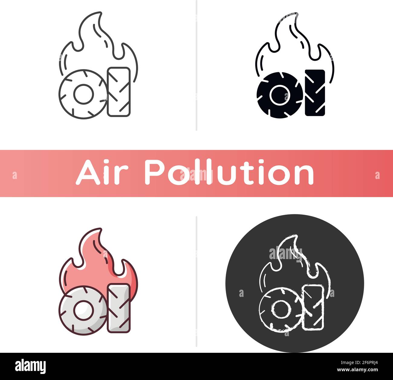 Burning tires icon Stock Vector Images - Alamy