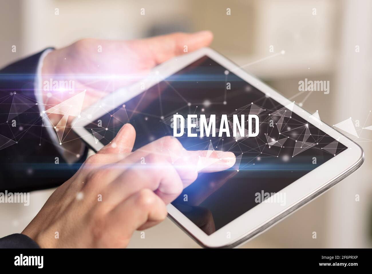 Close up hands using tablet Stock Photo - Alamy